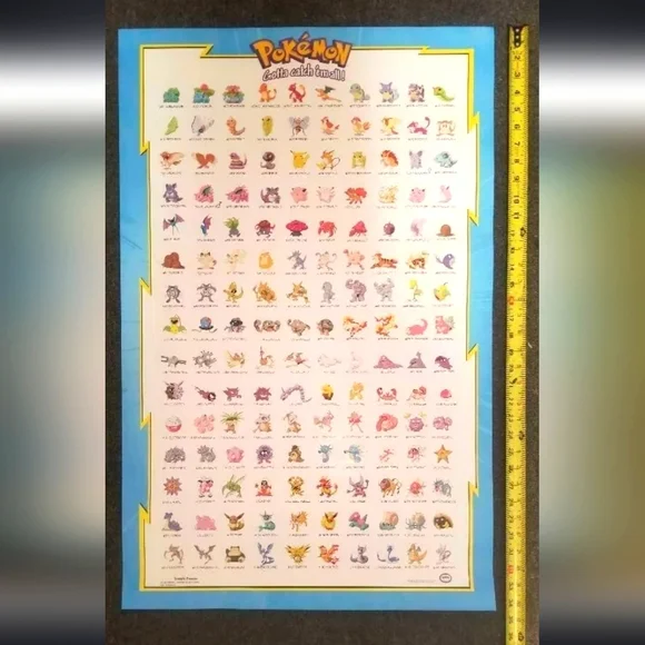 Original 151 Pokemon Poster Pokemon Poster | Collectables | Gumtree